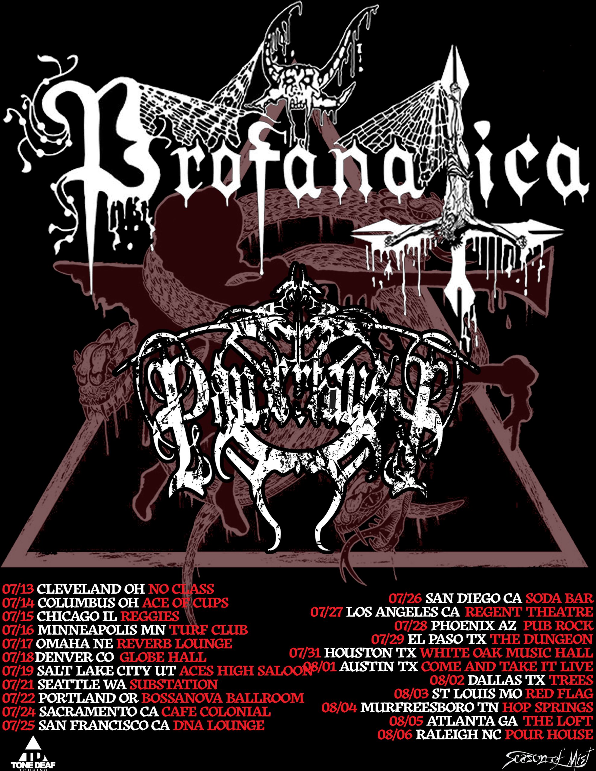 PROFANATICA Take Up the Cross with US Tour | Season of Mist