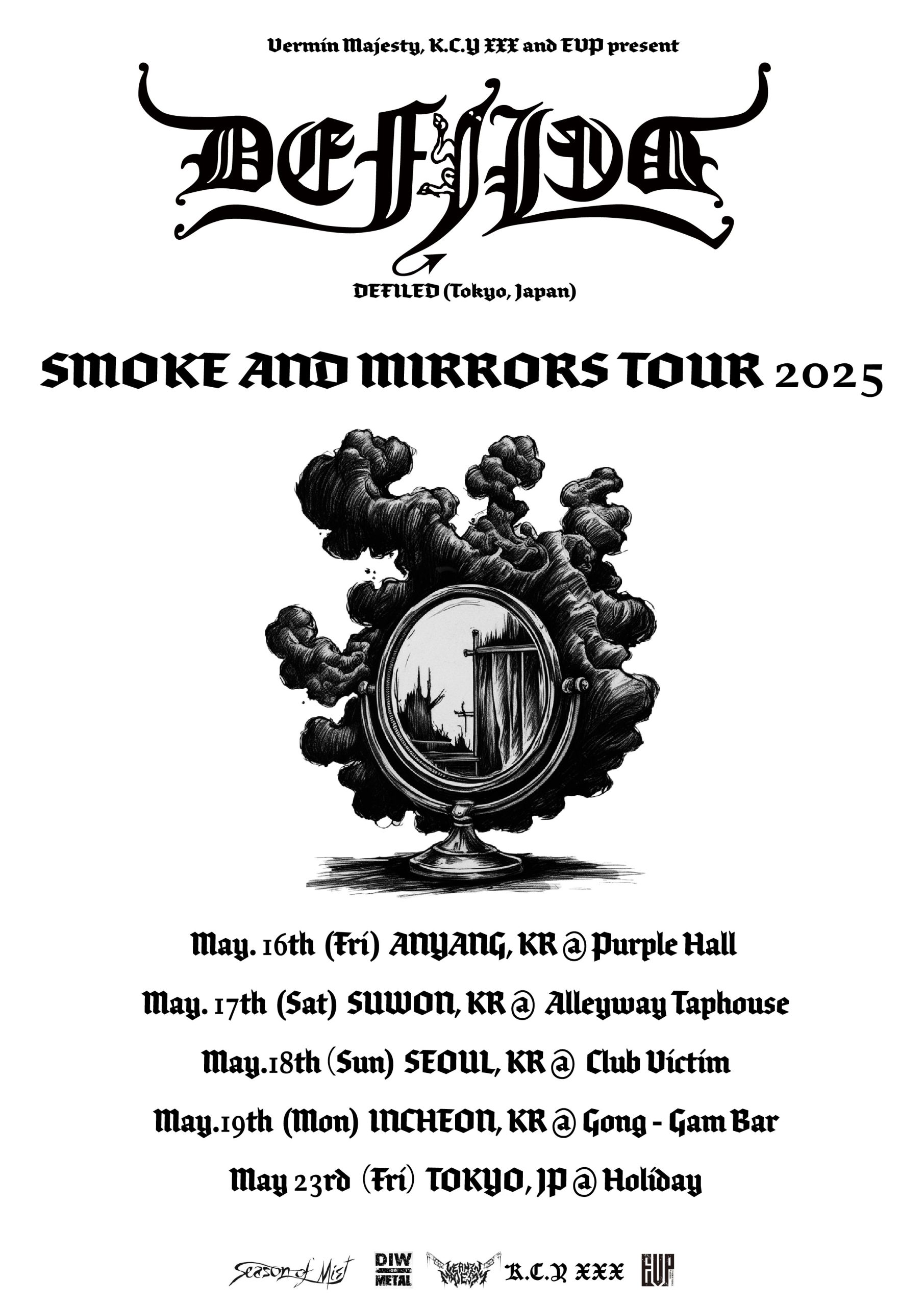 Defiled Unveils Smoke and Mirrors Tour 2025 | Season of Mist