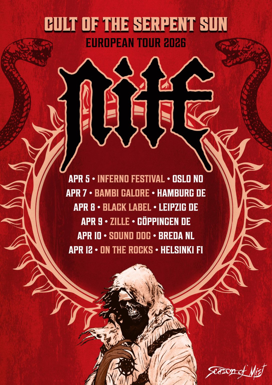 NITE Bring Cult of the Serpent Sun to Europe | Season of Mist